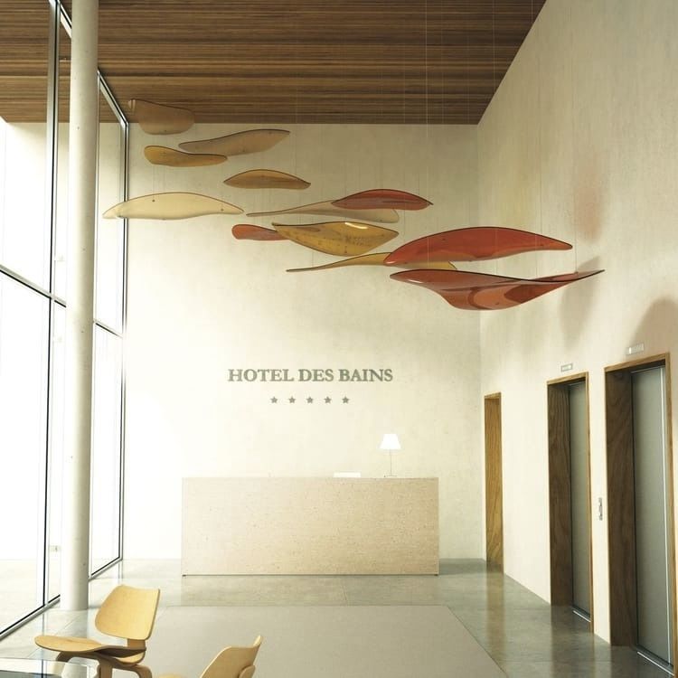 Resin suspended ceiling - Shapes Solitude - 3Form - floating / for ...