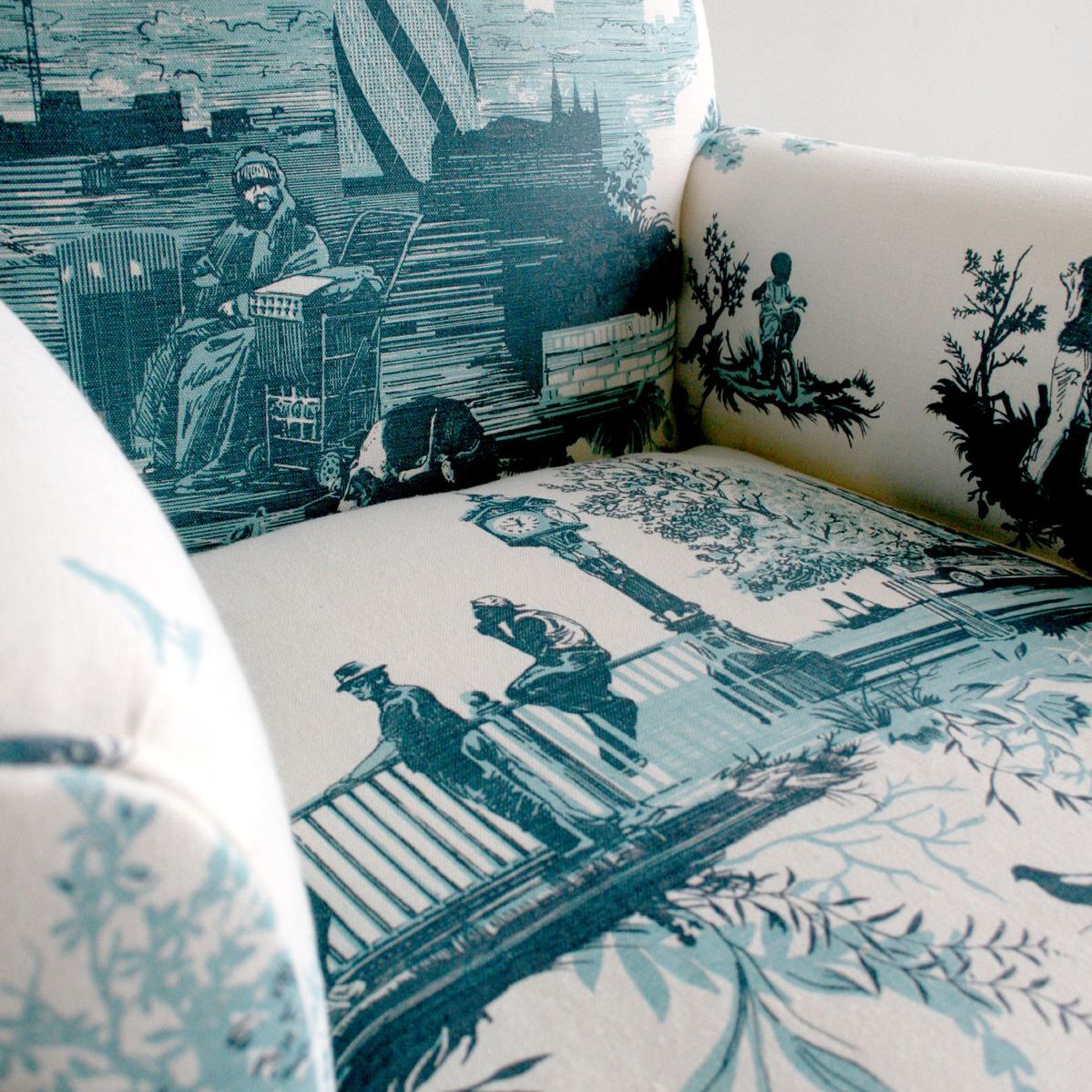 Upholstery fabric - LONDON - Timorous Beasties - patterned / cotton / linen