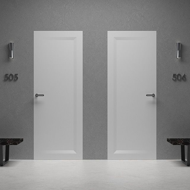 Interior door - Trace (rasomuro) - TreP Srl - MDF / swing / contemporary