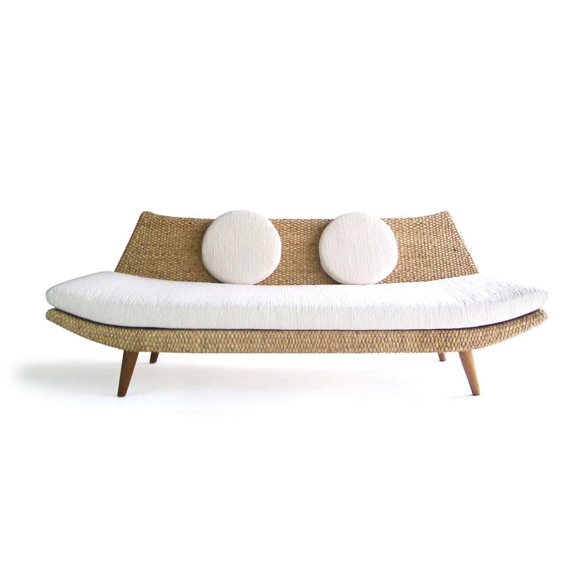 Contemporary sofa - BOOM BOOM - Yothaka - fabric / rattan / multi-color