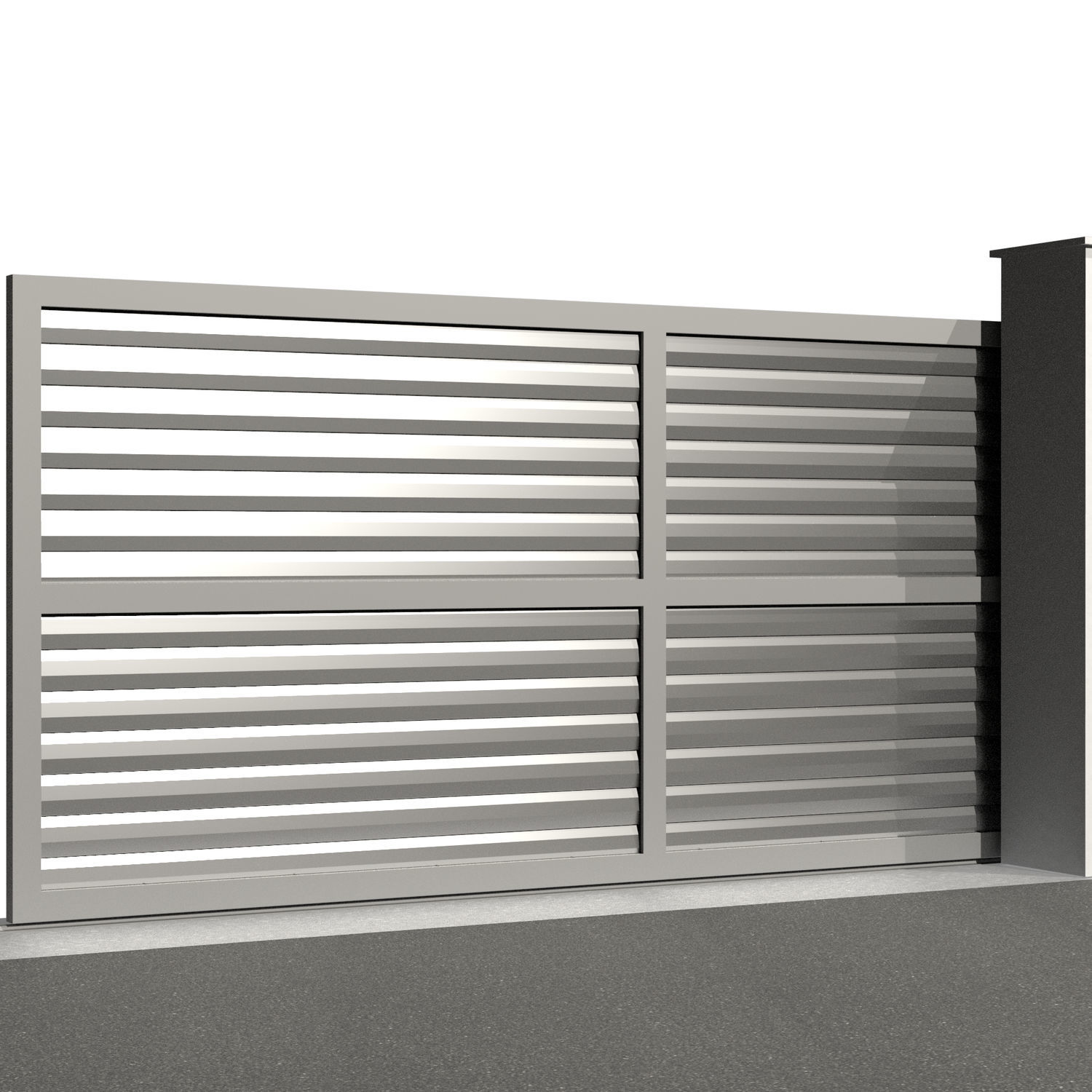 Sliding gate - MOZART C003 - Gates-Creations - right / left / aluminum