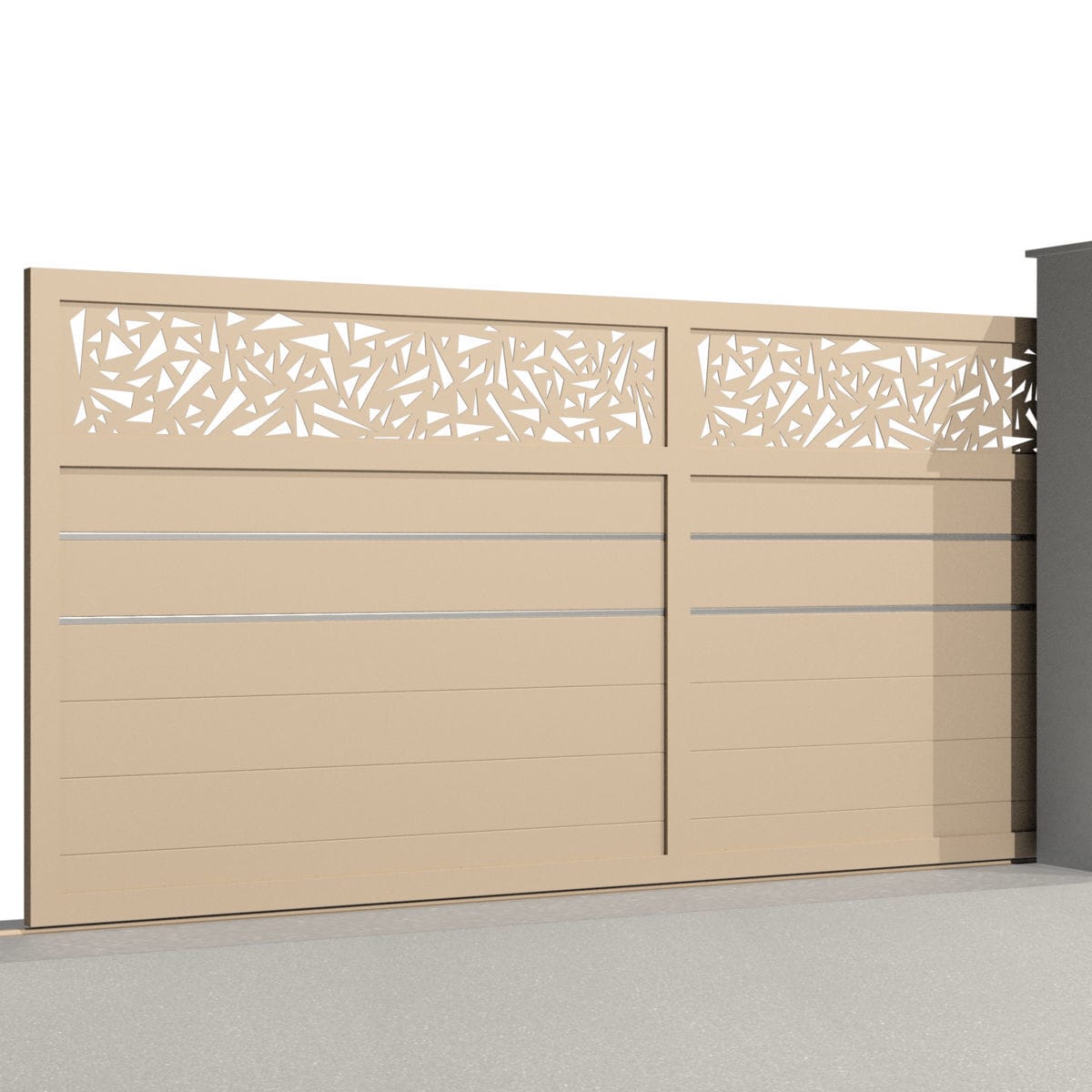 Sliding gate - City TURIN C007 - Gates-Creations - right / left / aluminum