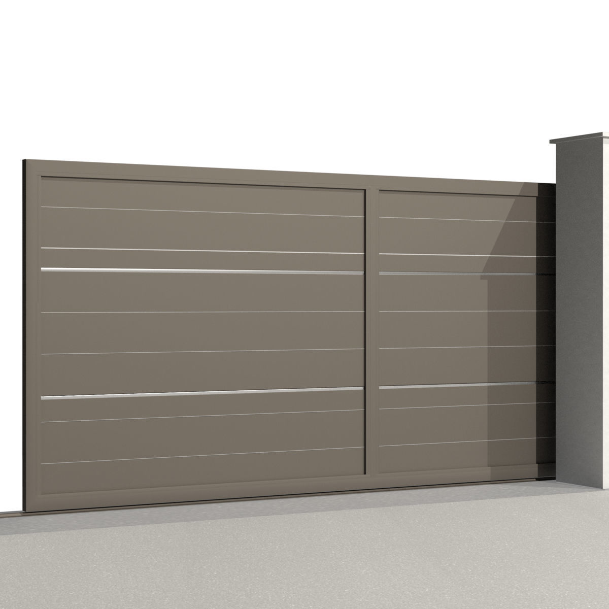 Sliding gate - VERNE C011 - Gates-Creations - right / left / aluminum