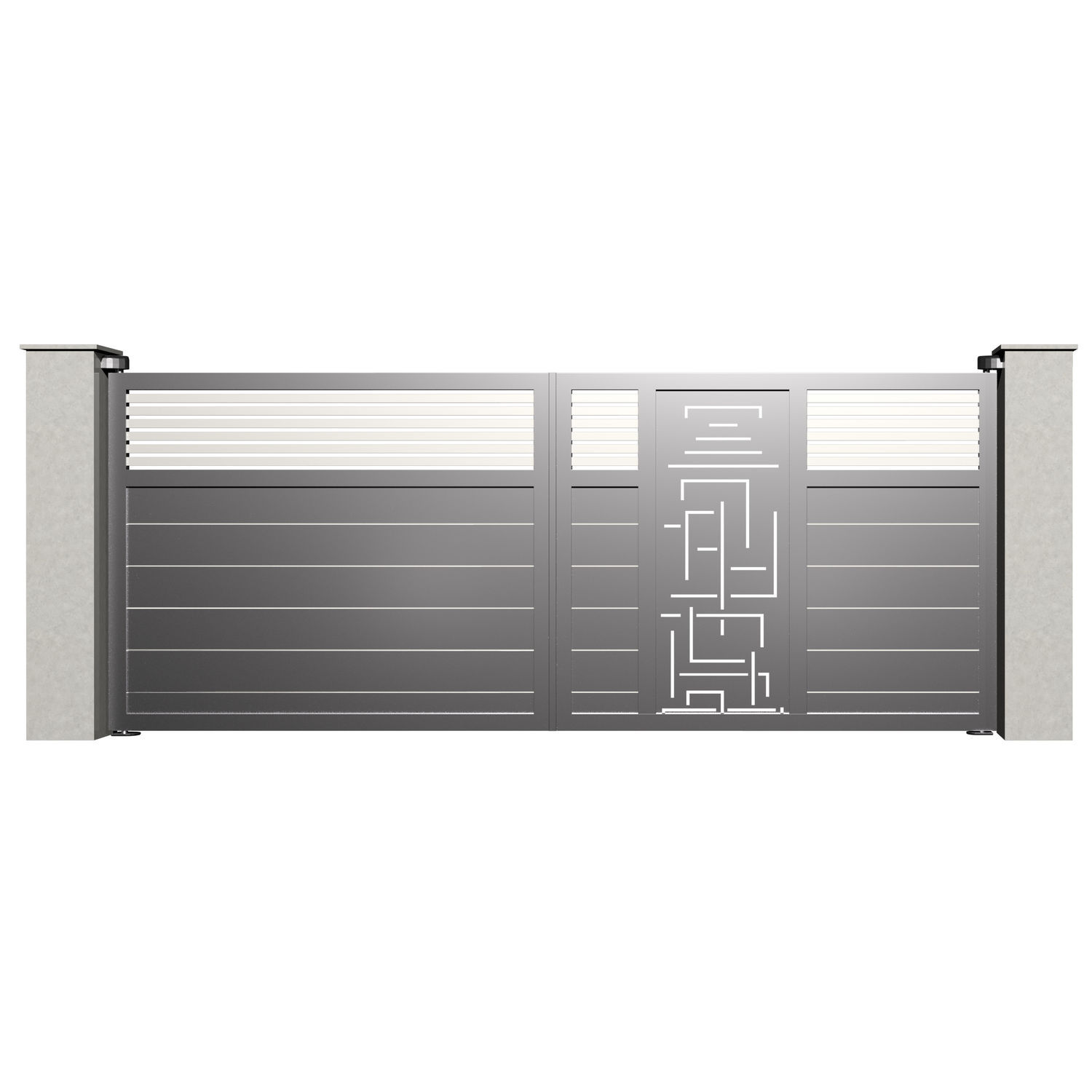 Swing gate - City MADRID B014 - Gates-Creations - right / left / aluminum