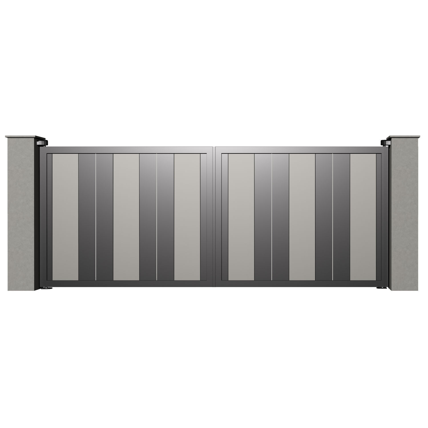 Swing gate - LUXE B013 - Gates-Creations - right / left / aluminum