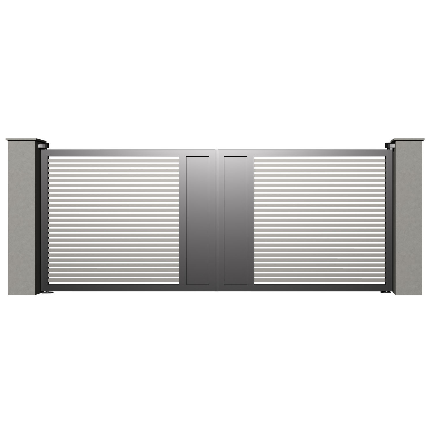 Swing gate - Trésor ARGENT B020 - Gates-Creations - right / left / aluminum