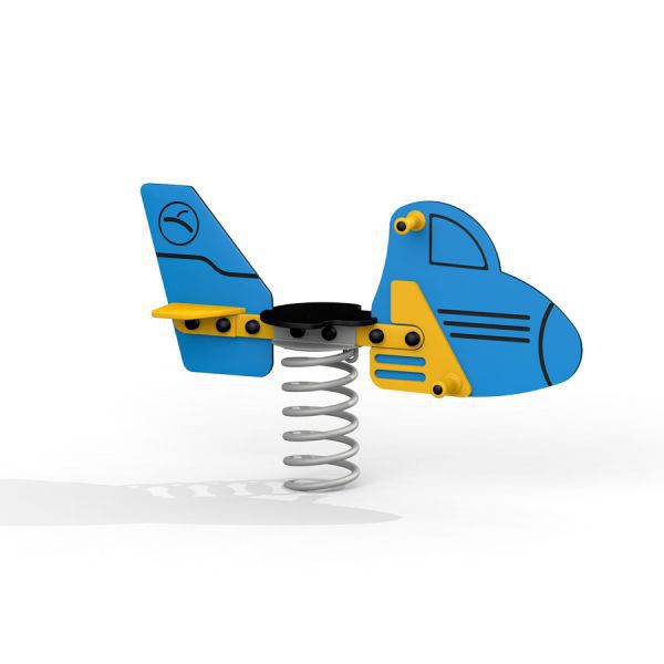 Powder-coated steel spring rocker - JET - Lars Laj - HDPE / transport ...