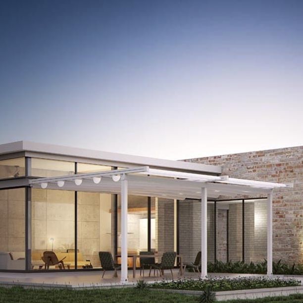 Entrance canopy - FLAT FABRIC AND FRAME - Designer shade solutions ...