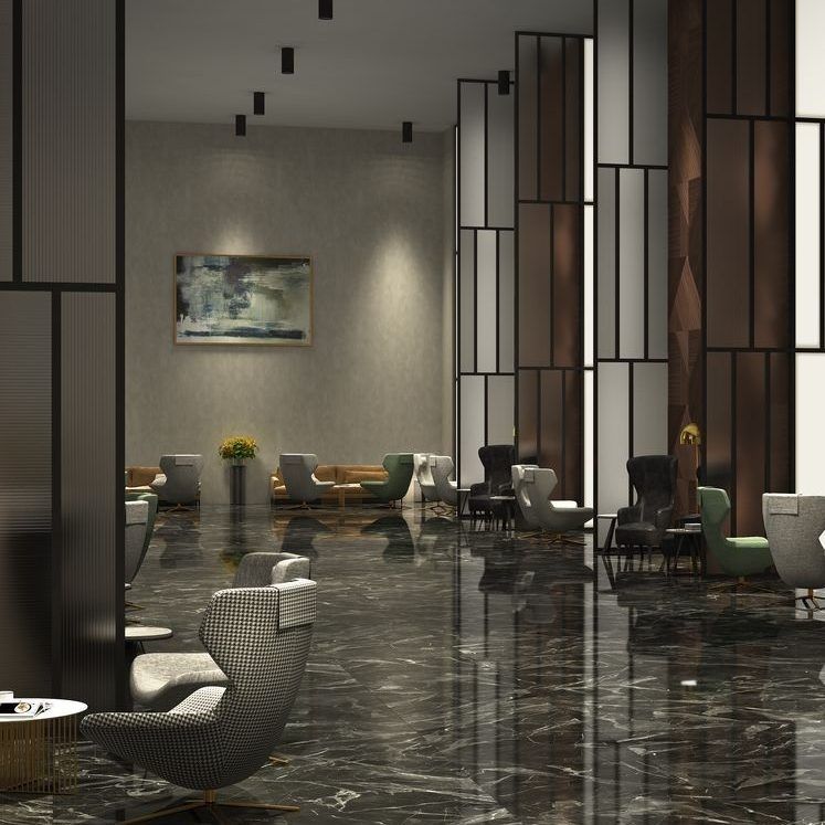 Porcelain stoneware tile - CARAVAGGIO - ETILE / ELAM - polished / indoor / for reception areas