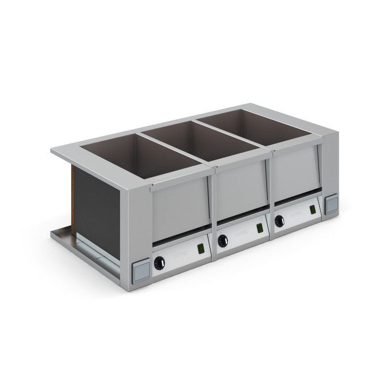 Kitchen counter - THERMA DRY - HUPFER - stainless steel / modular