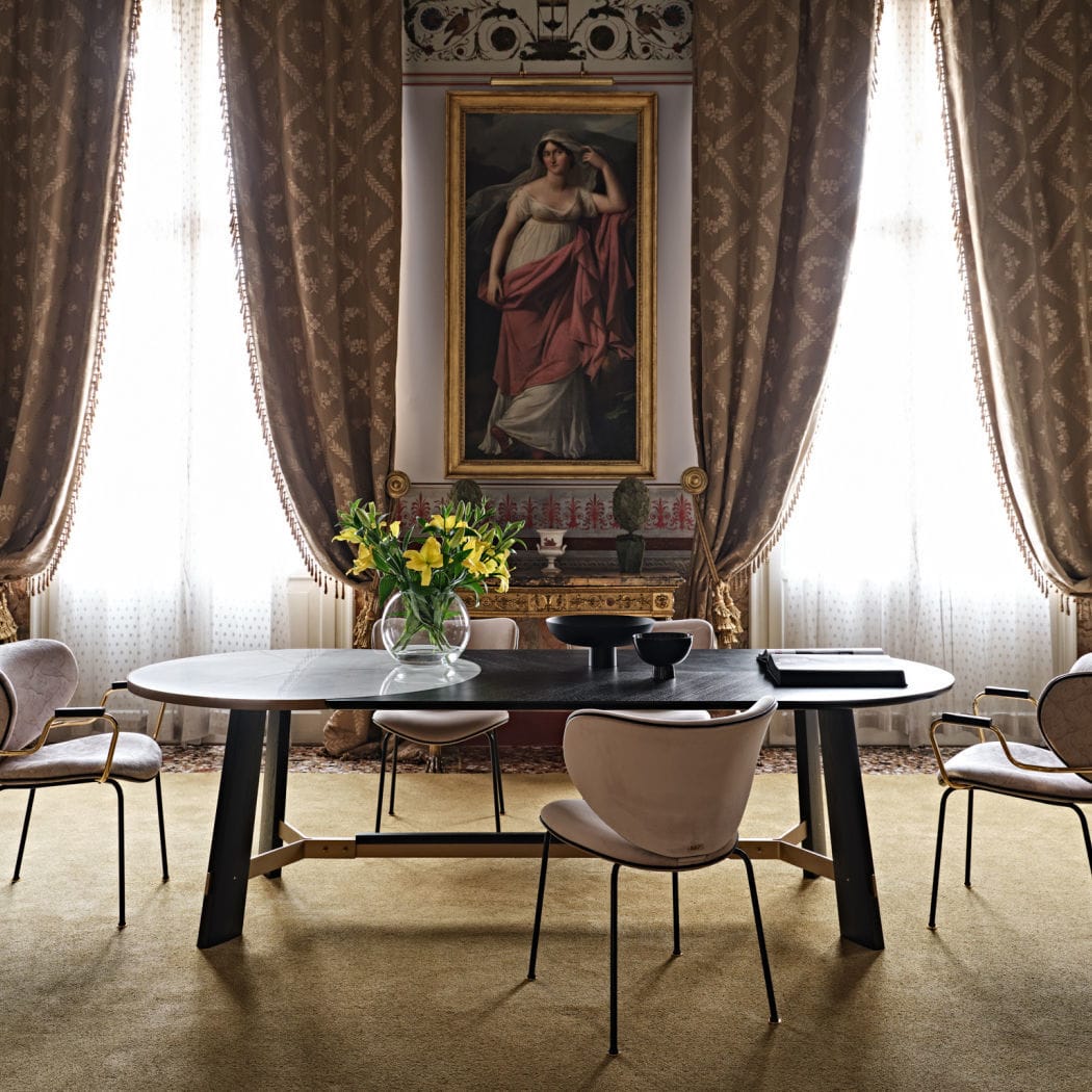 Contemporary table - Opera - Black Tie - walnut / ash / MDF