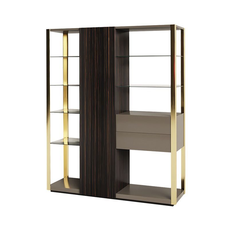 Free-standing bookcase - arezzo - Ana Roque - contemporary / wooden / glass
