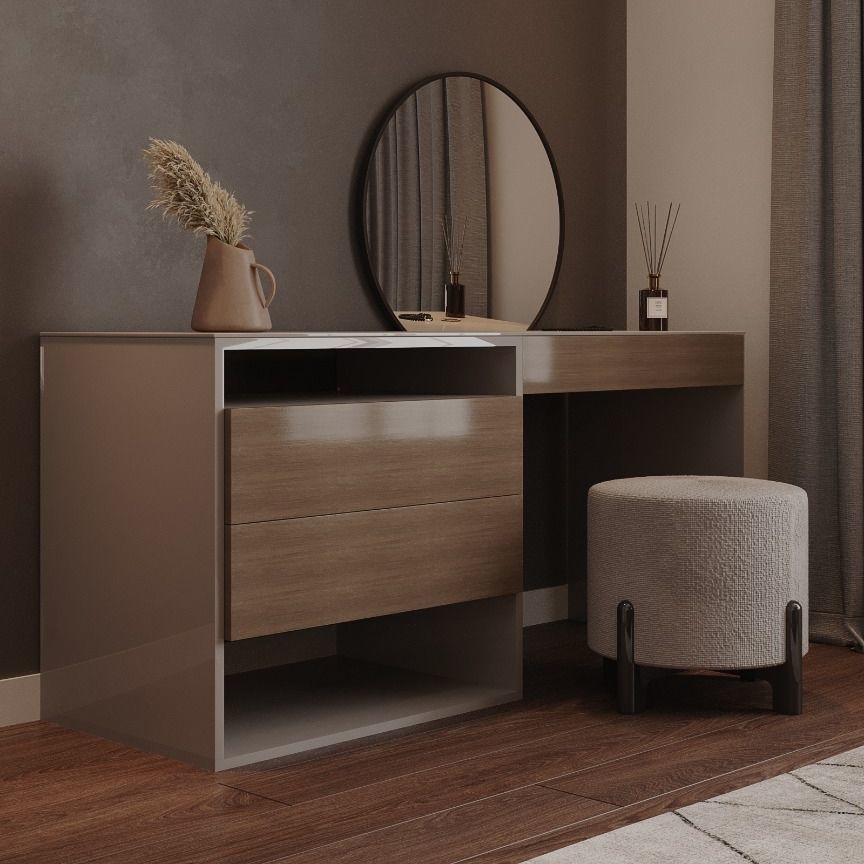 Contemporary dressing table - clio - Ana Roque - lacquered wood