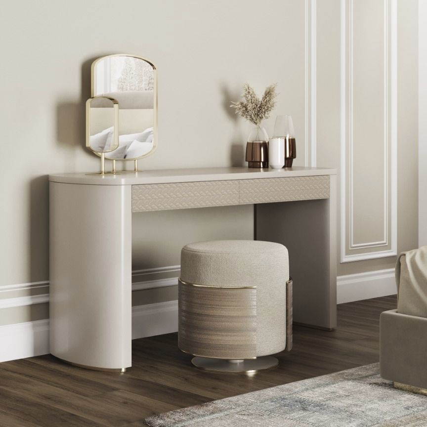 Contemporary dressing table - moa - Ana Roque - lacquered wood / metal ...