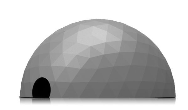 Steel natural lighting dome - 18M - Shelter Dome - PVC / curved ...