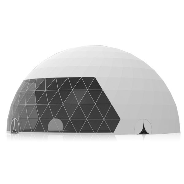Steel natural lighting dome - 30M - Shelter Dome - PVC / curved ...