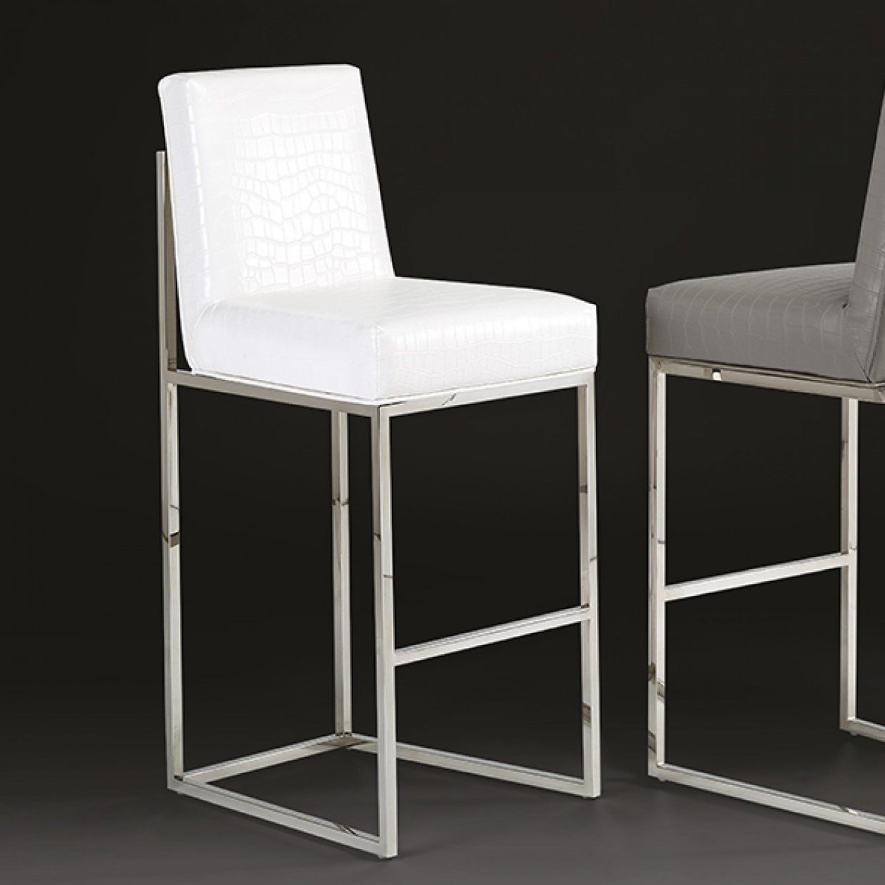 Contemporary bar chair - BESS - Stone International - leather ...