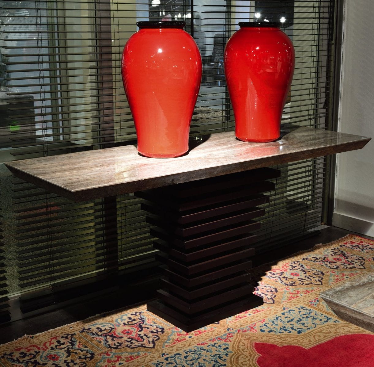 Contemporary sideboard table - ARK - Stone International - natural ...