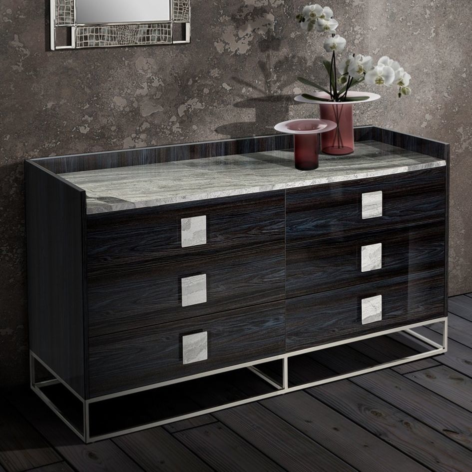 Contemporary chest of drawers - ELLIOT - Stone International - wooden ...