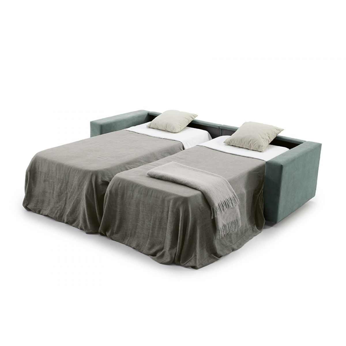 Sofa bed - Nuria - Mopal Tapizados S.L. - contemporary / fabric / gray