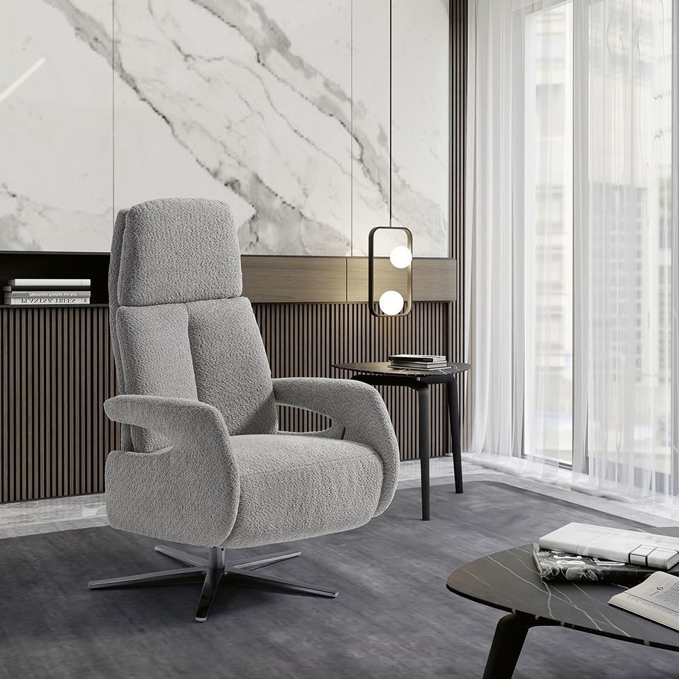 Contemporary relaxing armchair - Mopal Tapizados S.L. - fabric / metal ...