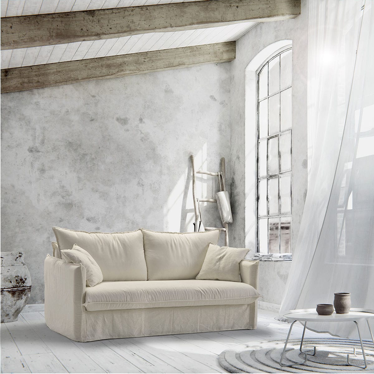 Sofa bed - GRACE - Mopal Tapizados S.L. - contemporary / linen / corner