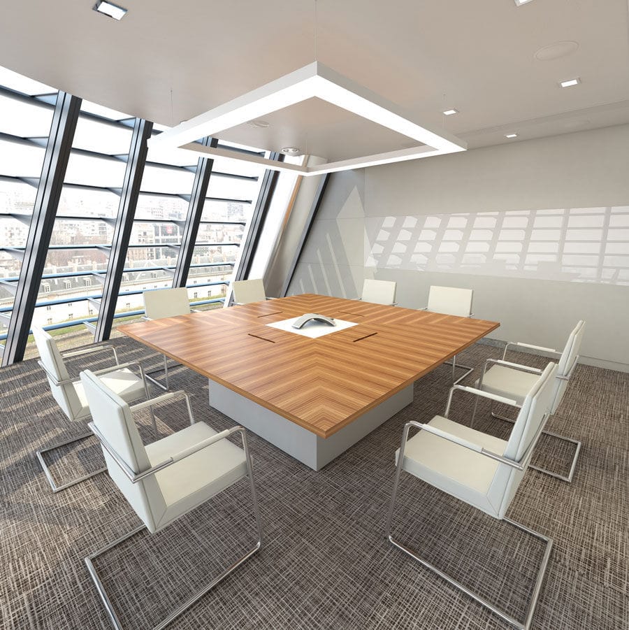 Contemporary boardroom table - INFINITY - WILLIAM HANDS - wooden ...