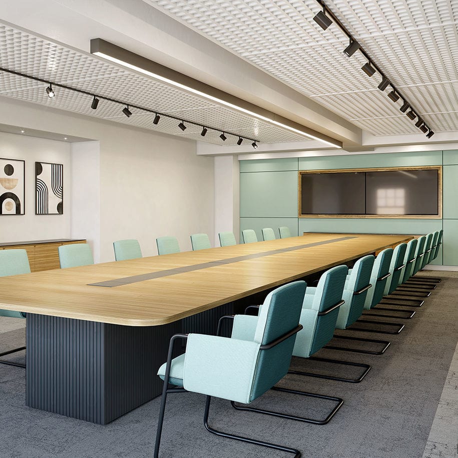 Contemporary boardroom table - PRIME DEMOUNTABLE - WILLIAM HANDS ...