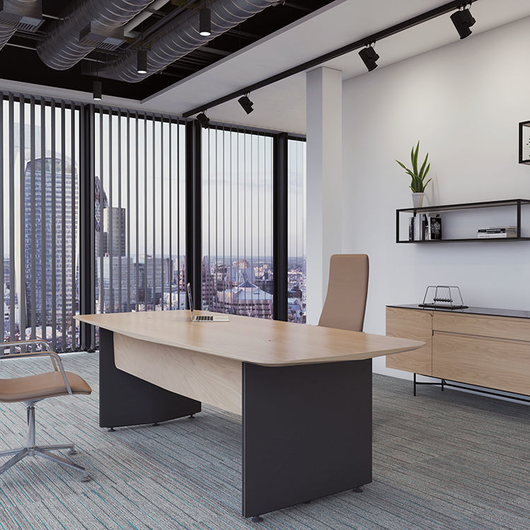 Executive desk - VANTAGE - WILLIAM HANDS - free-standing / minimal / wooden