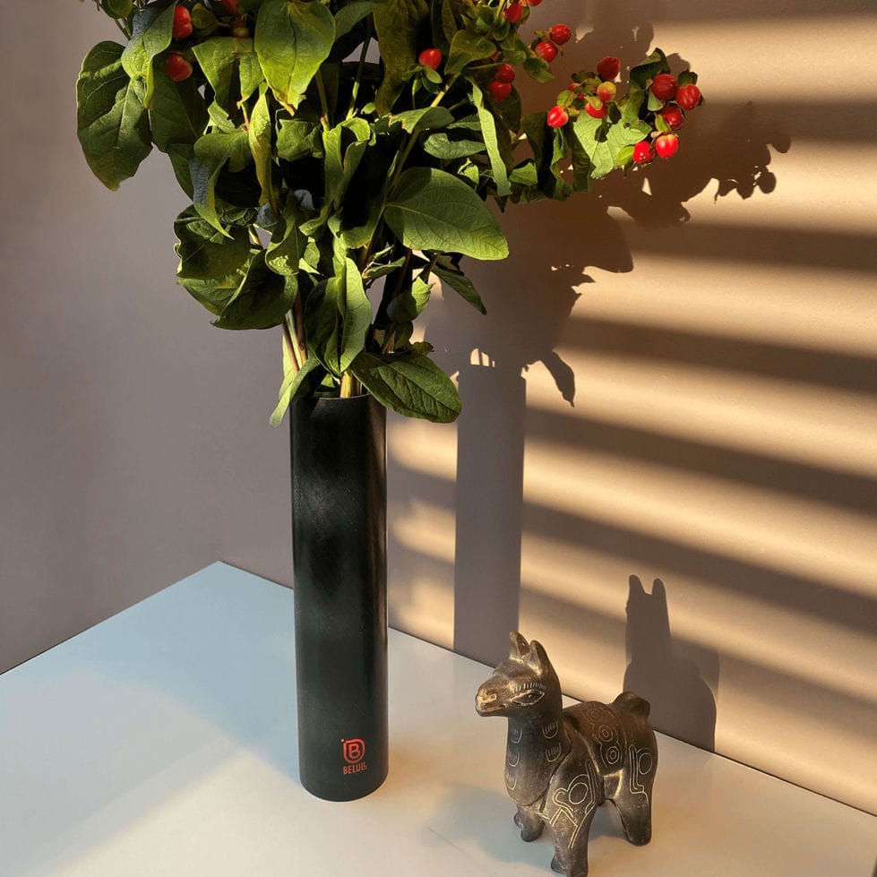 Contemporary vase - B Vase - Epsilon Composite - carbon fiber / black