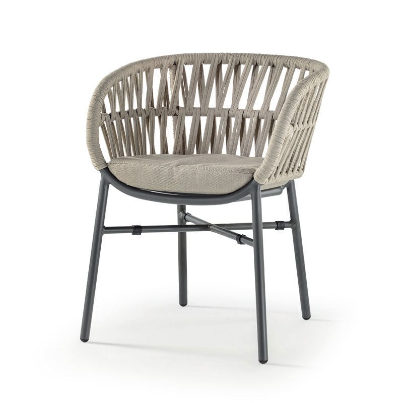Contemporary chair - TAHITI ARMCHAIR - GRATTONI S.R.L. - outdoor / polyolefin / rope