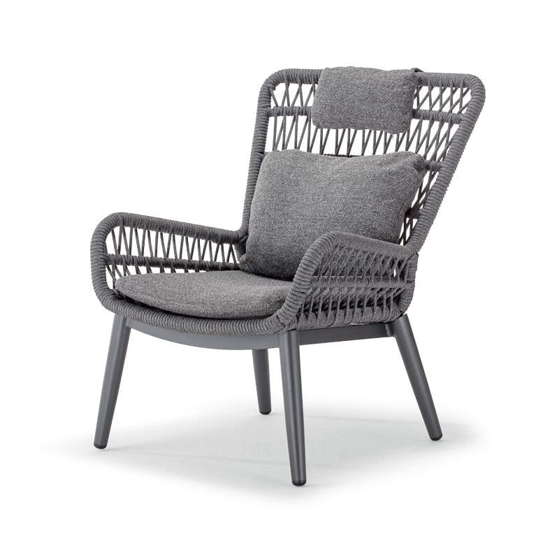 Contemporary armchair - TROPEA LOUNGE - GRATTONI S.R.L. - Textilene® / rope / aluminum
