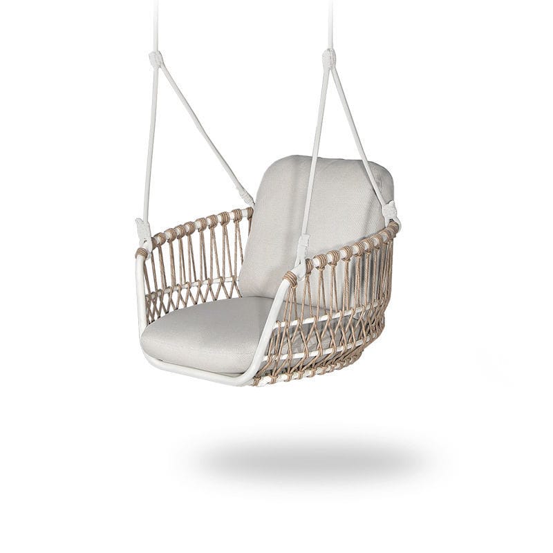 Aluminum swing seat - BARI SWING CHAIR - GRATTONI S.R.L. - fabric / rope