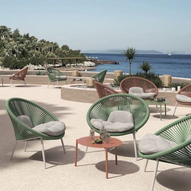 Contemporary armchair - NANCY LOUNGE CHAIR - GRATTONI S.R.L. - fabric / polyester / aluminum