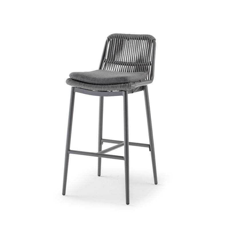 Contemporary bar chair - COMO - GRATTONI S.R.L. - outdoor / fabric / rope