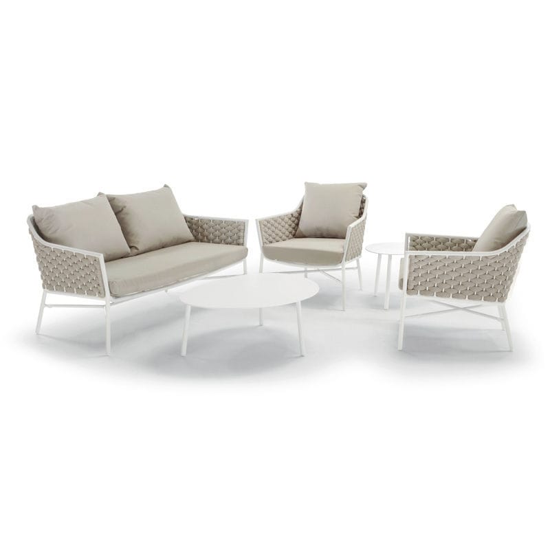 Contemporary lounge garden set - PANAMA SET - GRATTONI S.R.L. - aluminum / rubber / Textilene®
