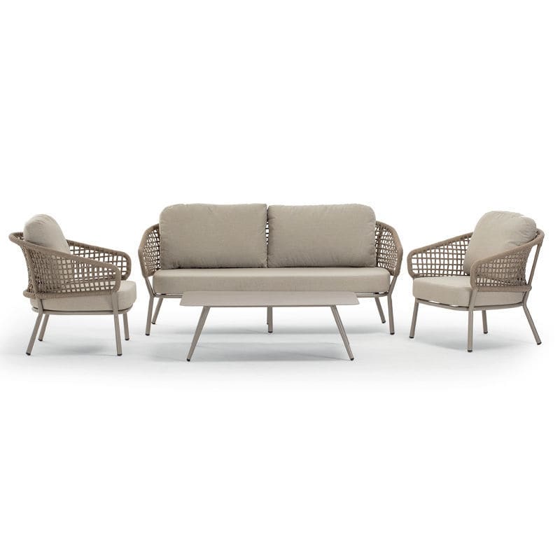 Contemporary lounge garden set - ATOL SET - GRATTONI S.R.L. - polyolefin / aluminum / fabric