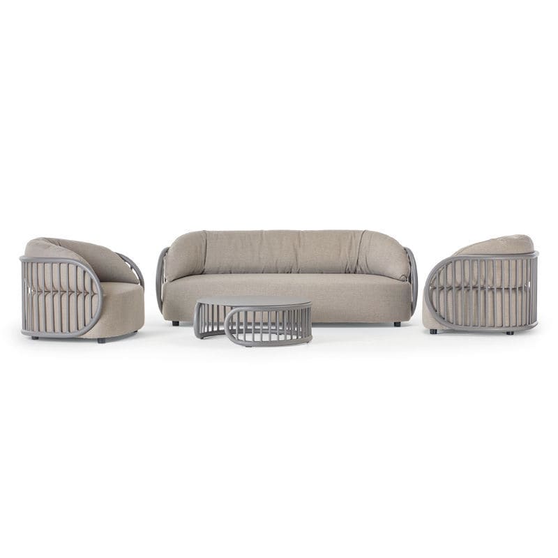 Contemporary lounge garden set - NEST - GRATTONI S.R.L. - aluminum / fabric / home