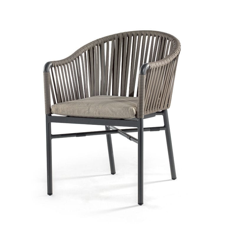 Contemporary chair - MONACO ARMCHAIR - GRATTONI S.R.L. - outdoor / rope / Textilene®