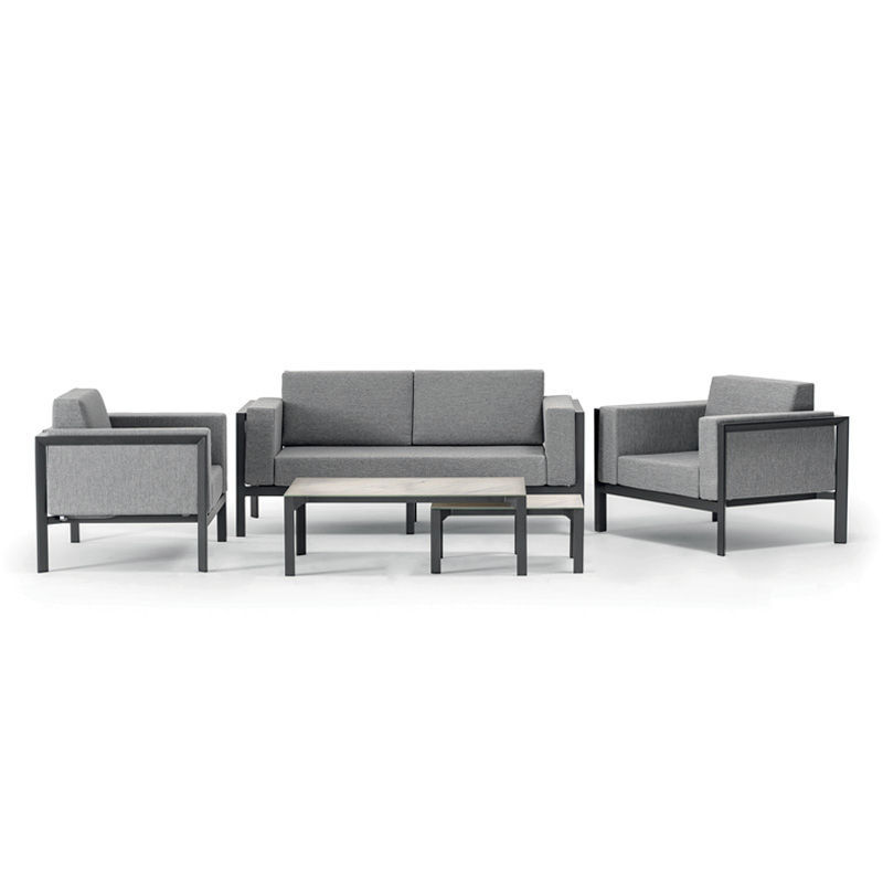 Contemporary lounge garden set - CRETA - GRATTONI S.R.L. - aluminum / ceramic / glass