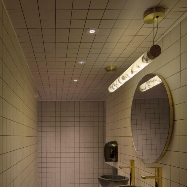 Pendant lamp - TUBE - Lee Broom - steel / crystal / marble