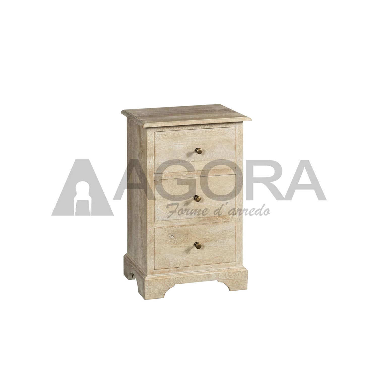 Traditional bedside table - COTTAGE - AGORA' SRL - solid wood / solid wood base / rectangular