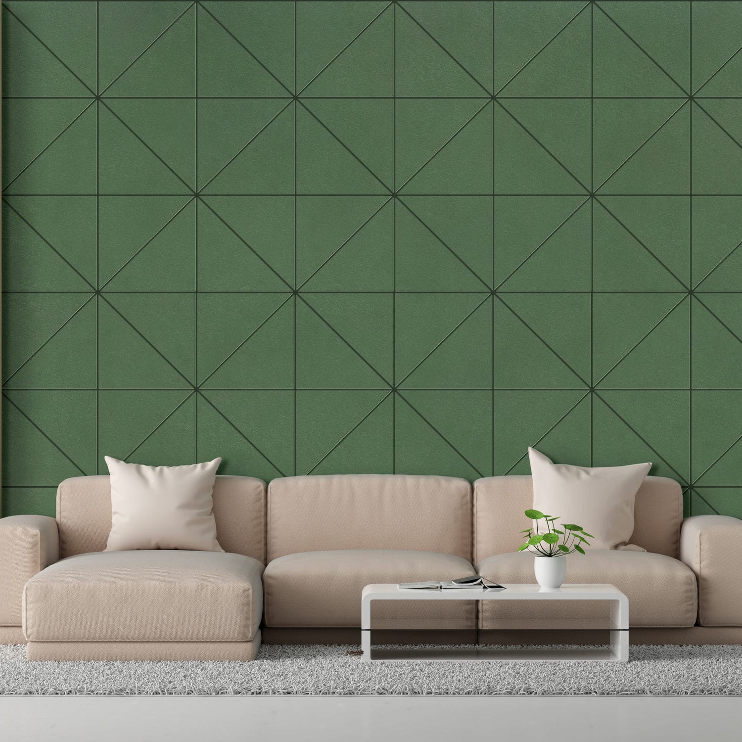 Acoustic wall panel - ABSTRACT® - Aistec - PET / square / textured