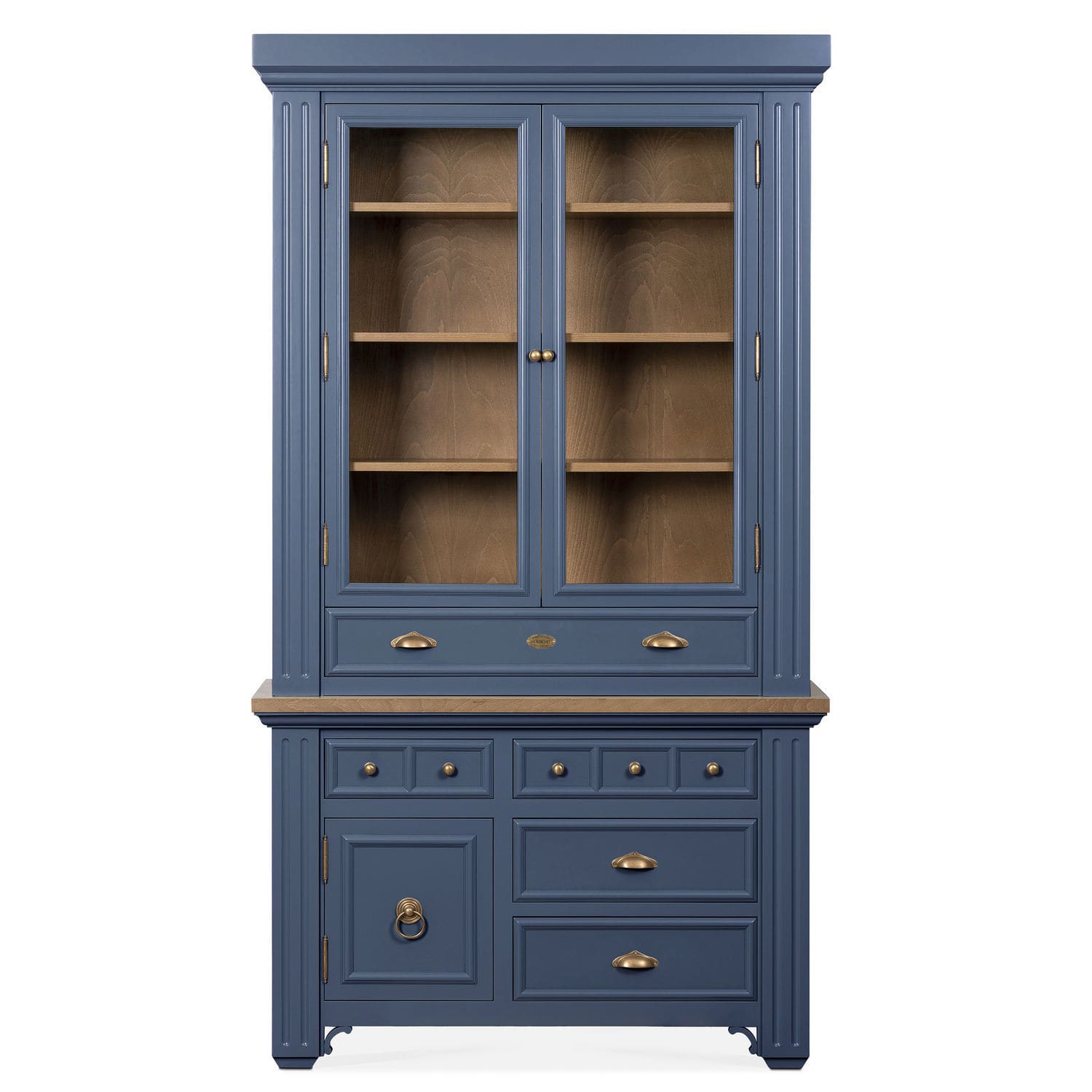 Traditional china cabinet - HOËDIC PM - De Kercoet - wooden / brushed brass
