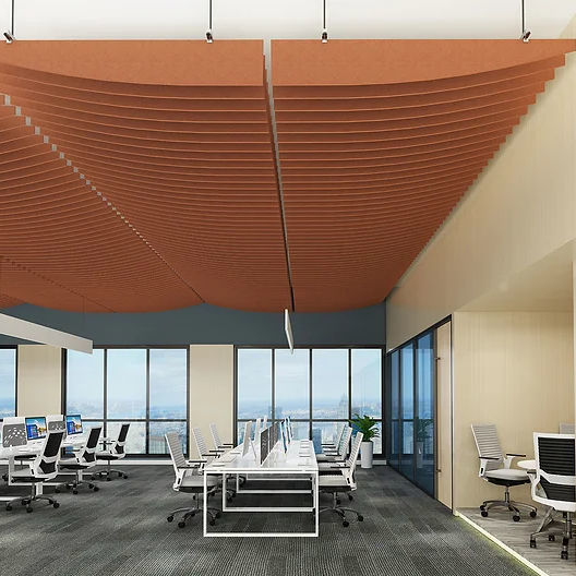 Ceiling acoustic panel - CURVE - Acoustic.ae - hanging / polyester ...