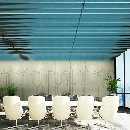 Ceiling acoustic panel - DUAL TONE - Acoustic.ae - hanging / polyester ...