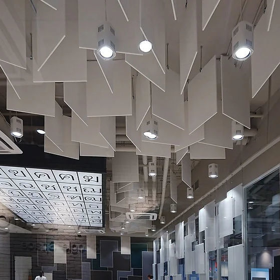 Polyester fiber acoustic baffle - QUAD - Acoustic.ae - PET / hanging ...