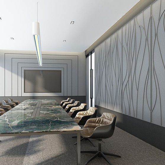 Acoustic wall panel - CREEPER - Acoustic.ae - polyester fiber / PET / gray