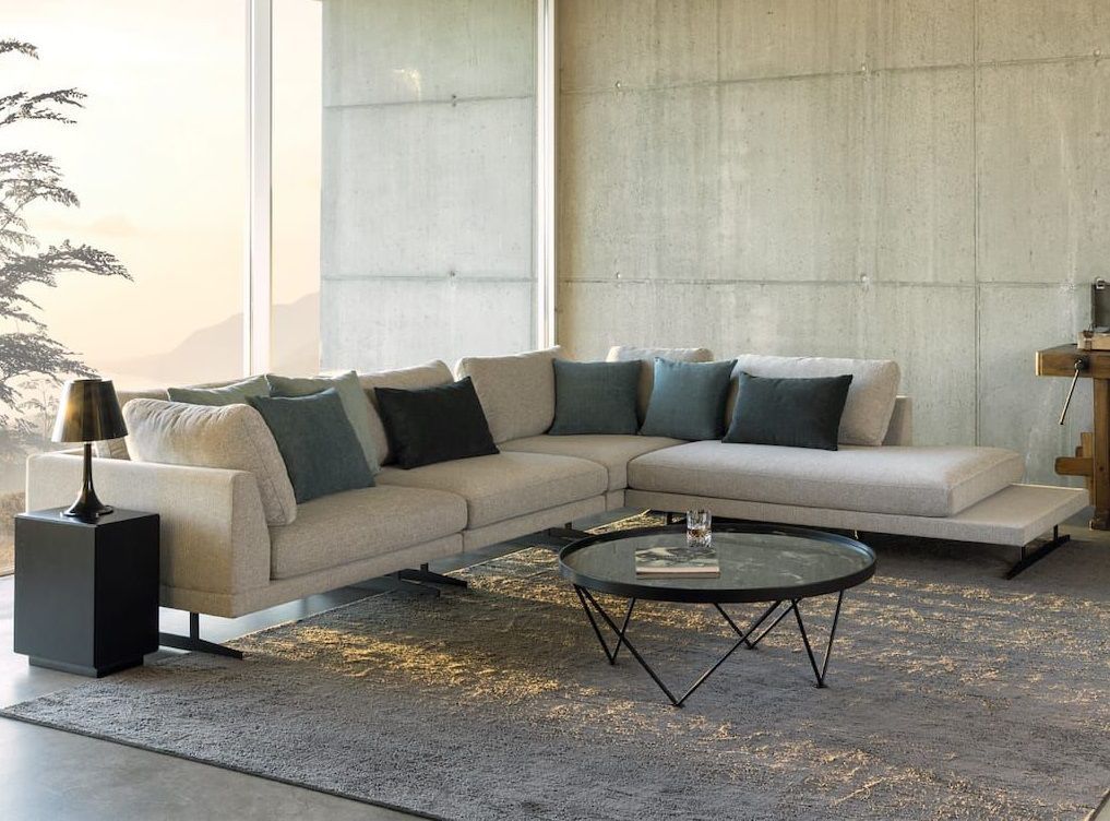 Modular sofa - MK.1590 - MOORKI - contemporary / fabric / leather