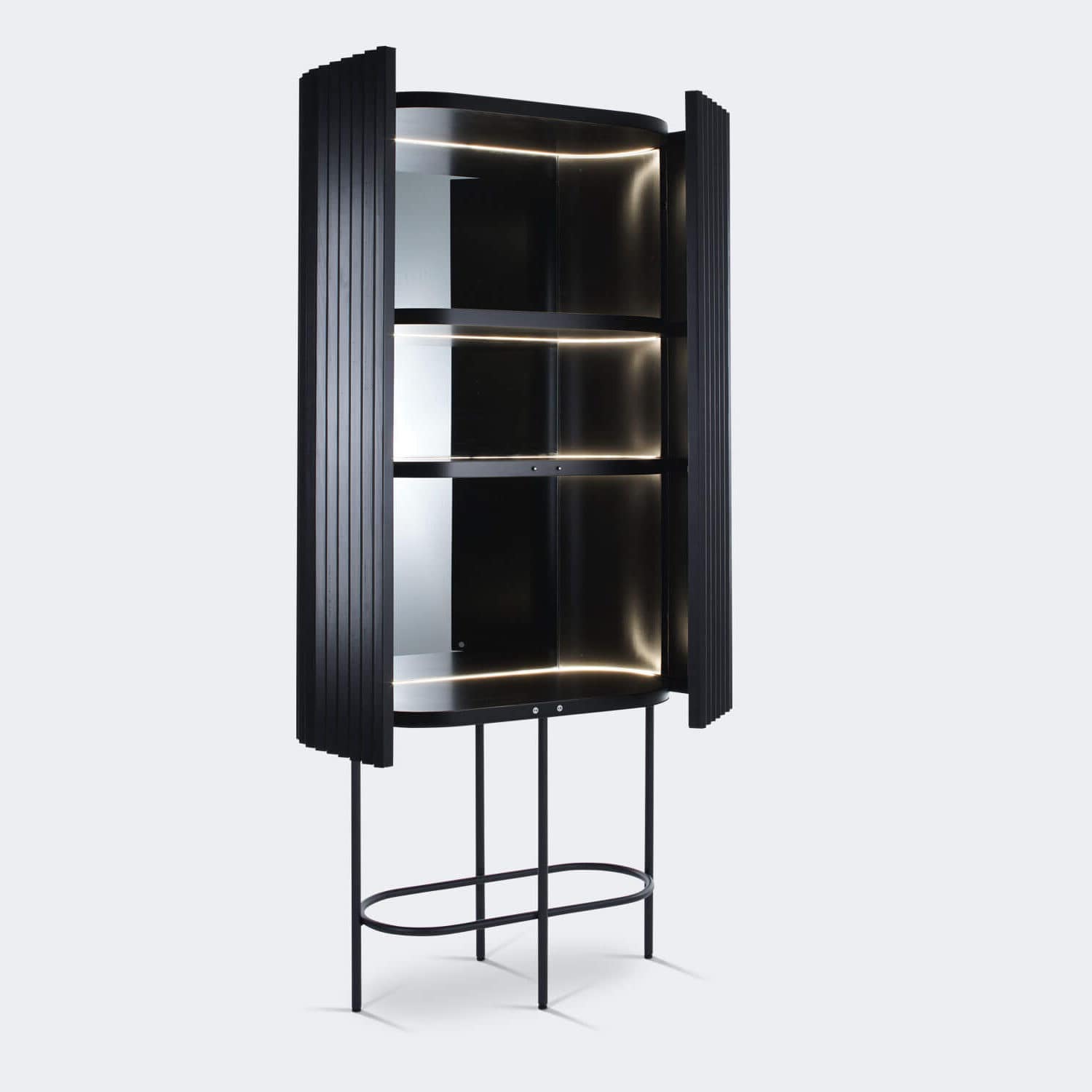 Contemporary bar cabinet - ETERNEL - Milla & Milli - solid wood / steel ...
